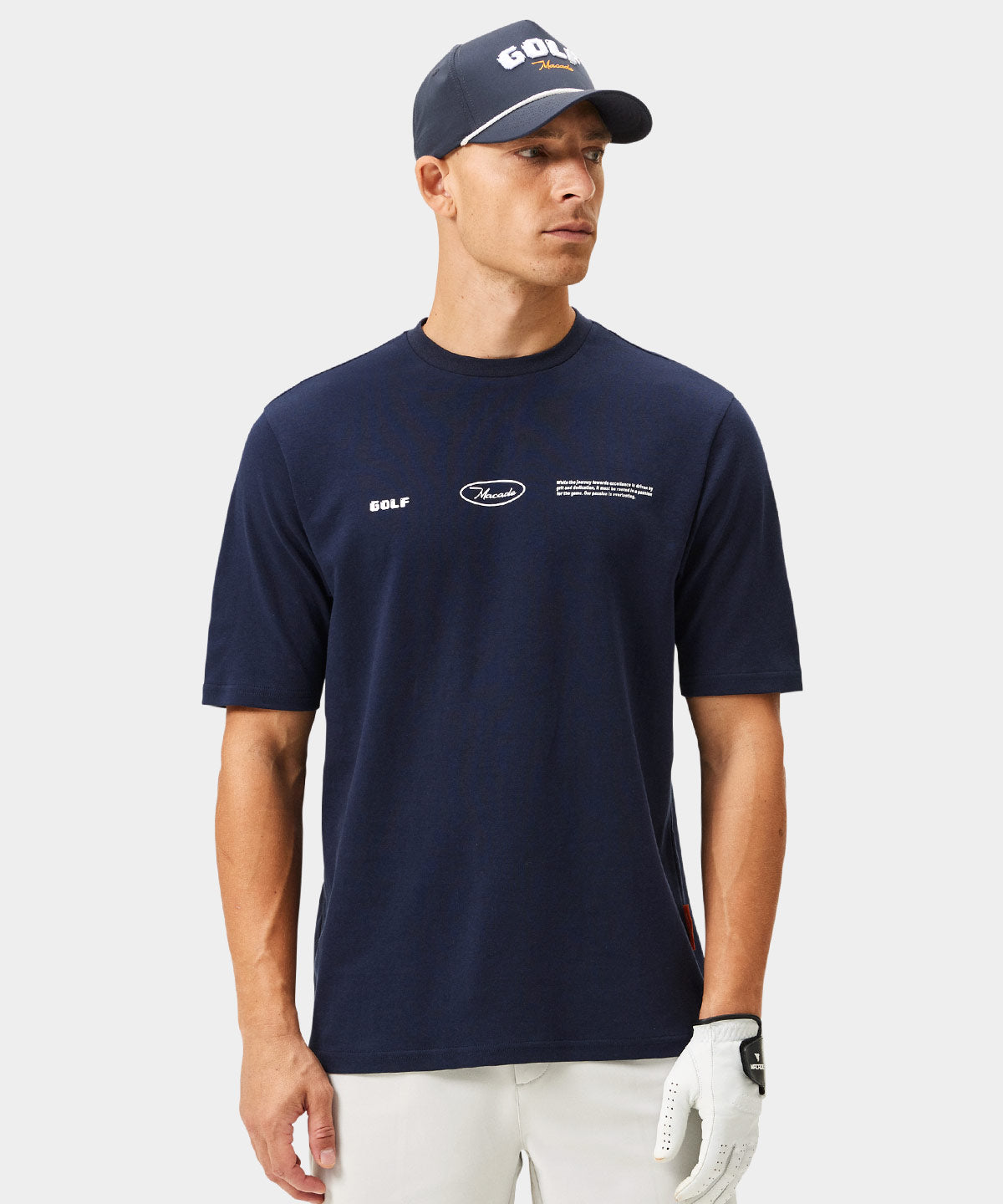 Men's Dark Blue Crossover Tee - Macade Golf
