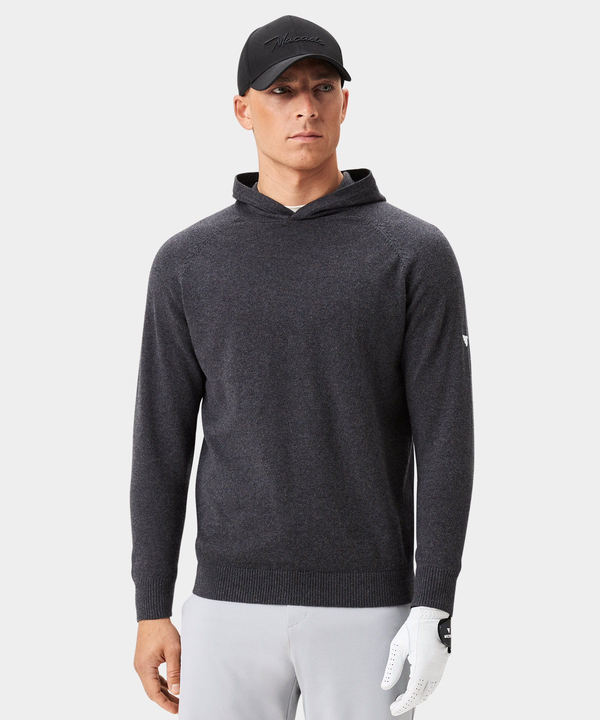 Dark Grey Tech Knit Hoodie - Macade