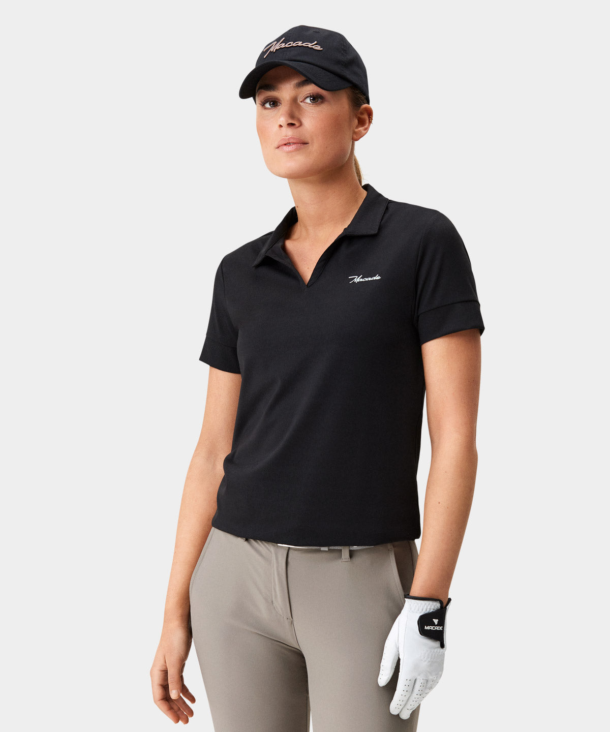 Women's Taylor Black Signature Shirt - Macade Golf