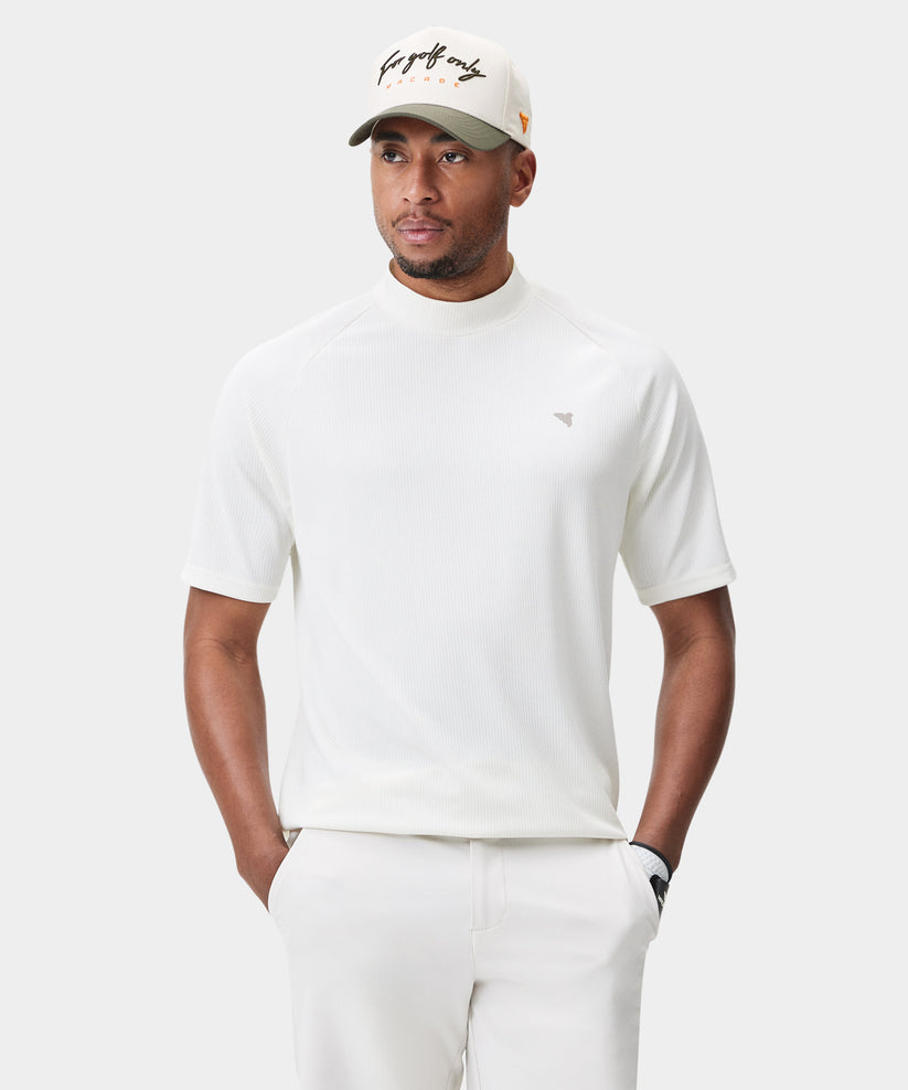 Men's Tyler White Mock Neck Tee - Macade Golf