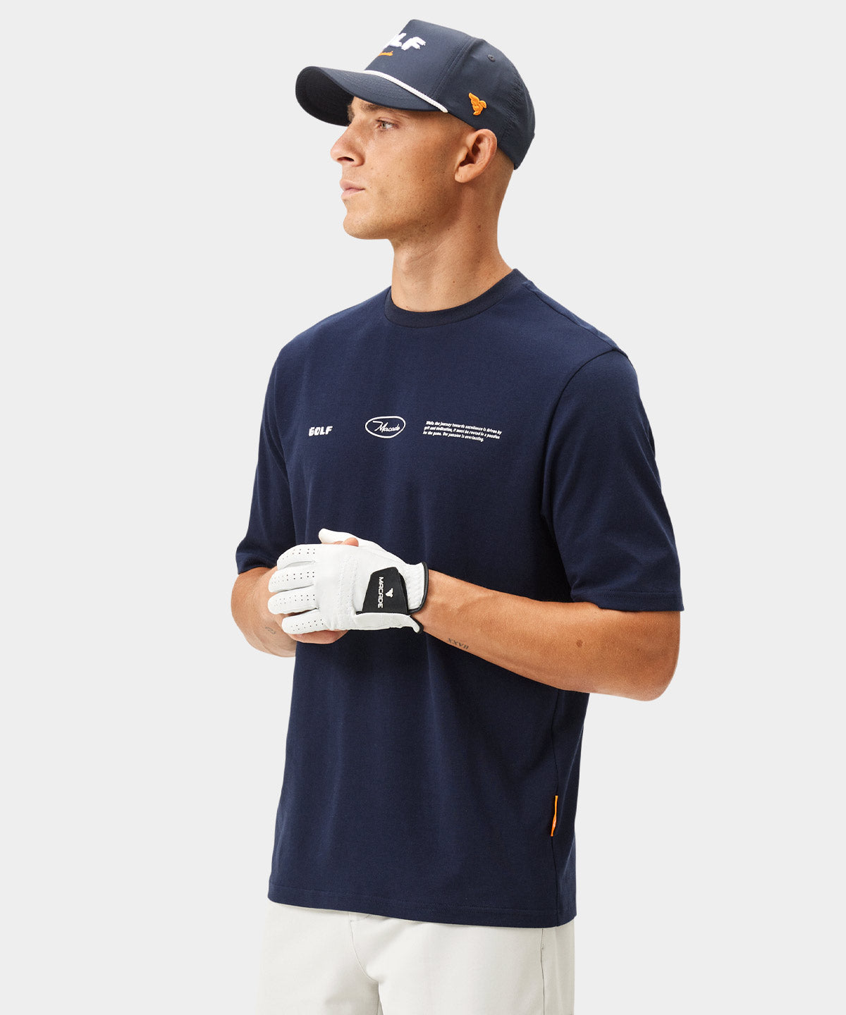 Men's Dark Blue Crossover Tee - Macade Golf