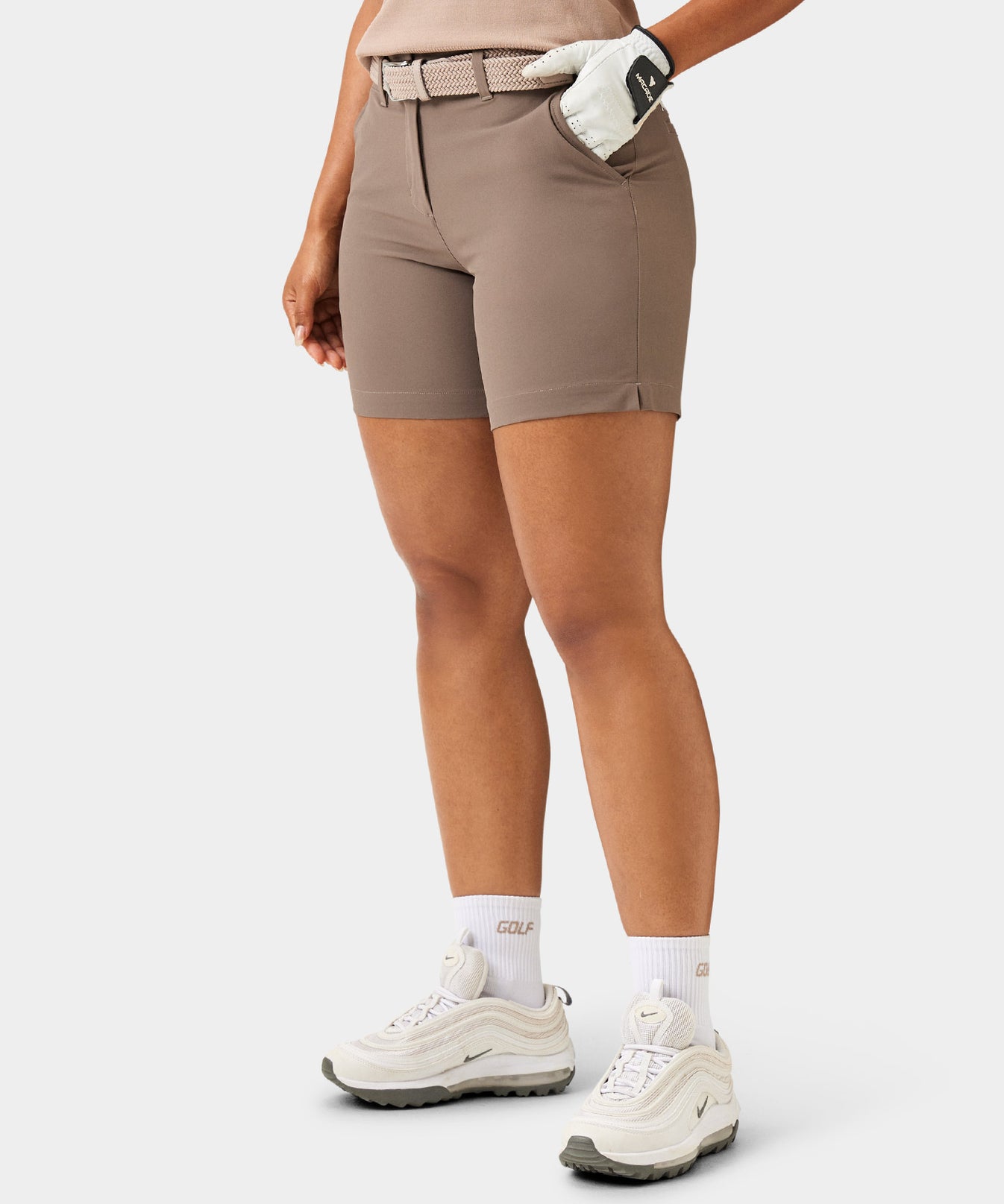 Brown Flex Shorts - Macade