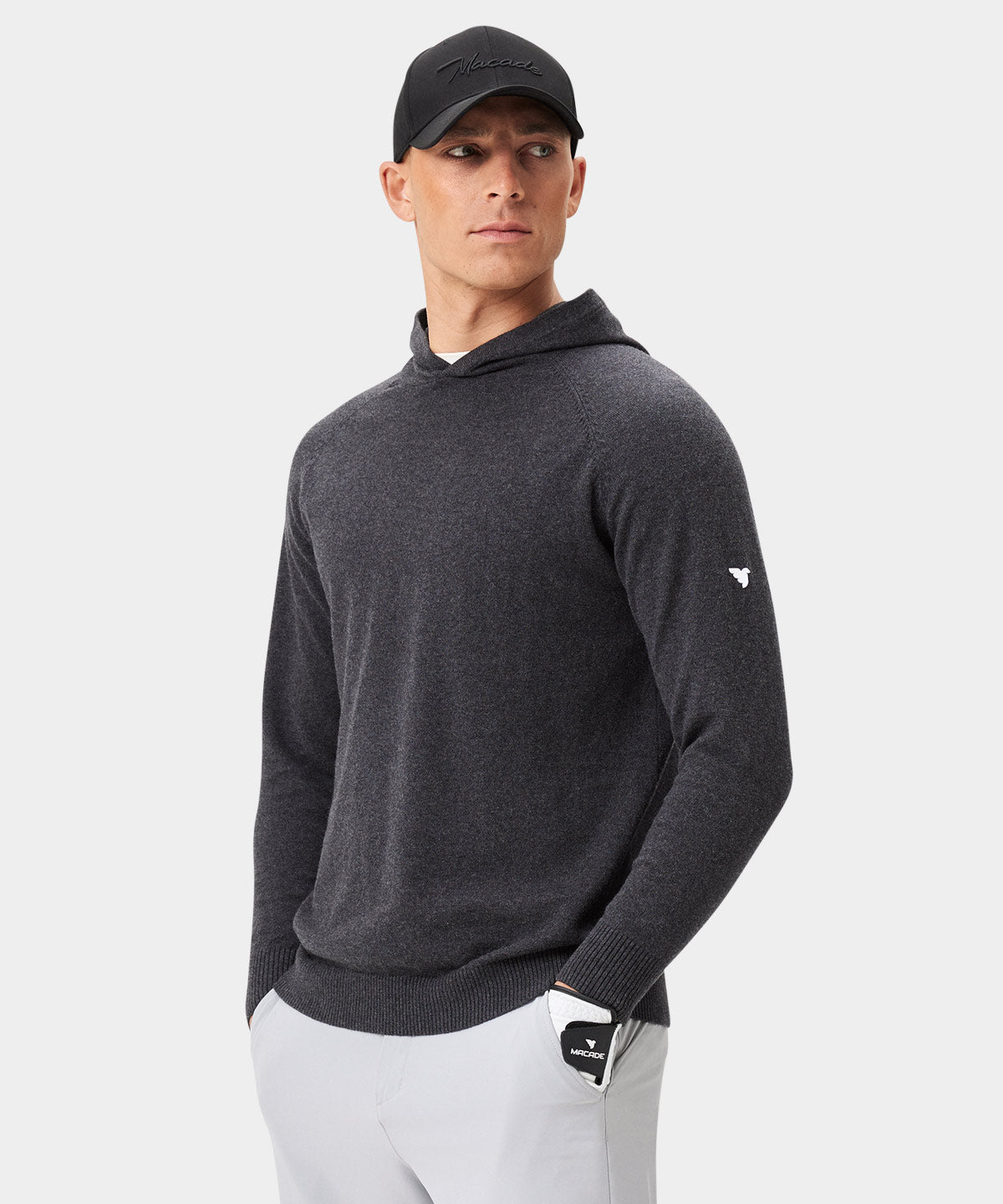 Dark Grey Tech Knit Hoodie - Macade