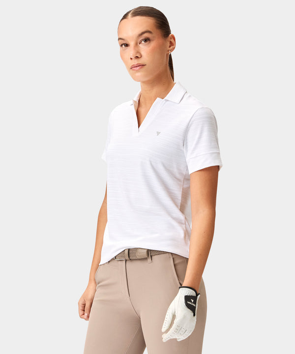 Skye Course Knit Polo - White – Macade