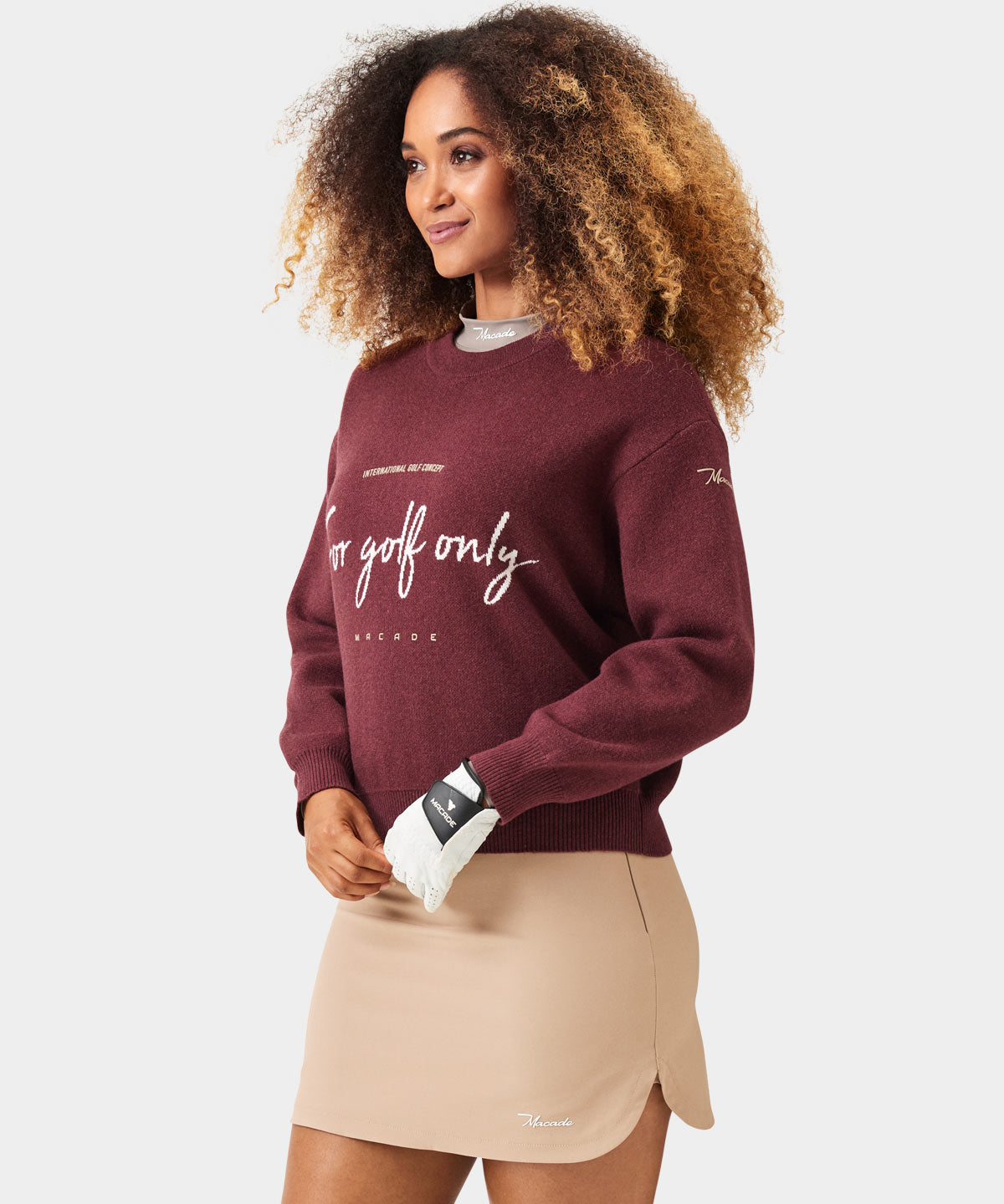 Ruby Script Oversized Knit Sweater – Macade