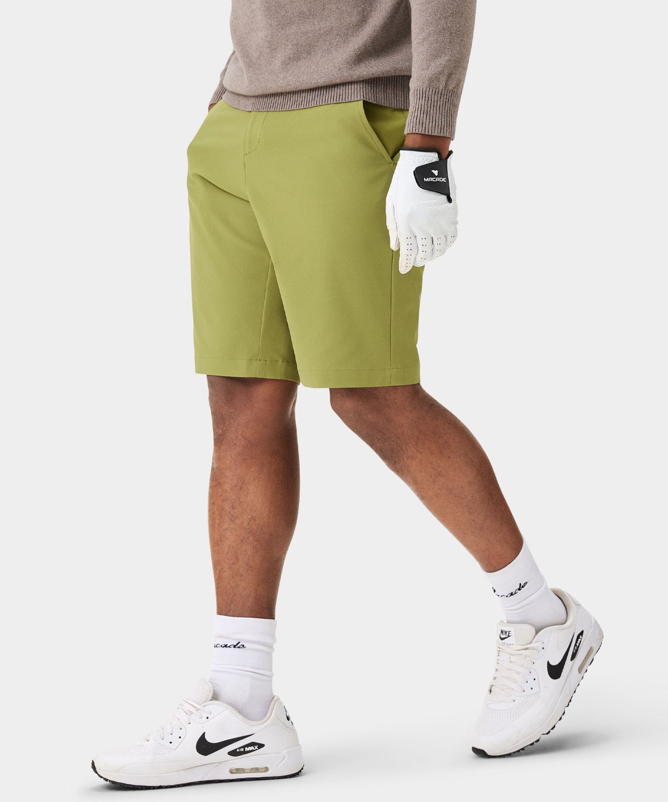 Sheen Green Four-way Stretch Shorts - Macade