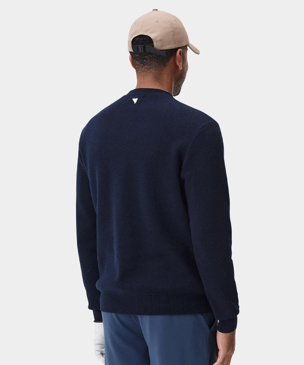 Script Knit Crewneck - Navy – Macade