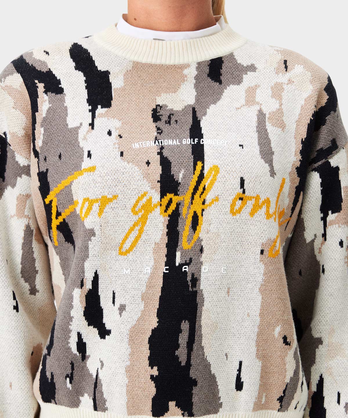 Women's Duce Script Oversized Knit Sweater - Macade Golf