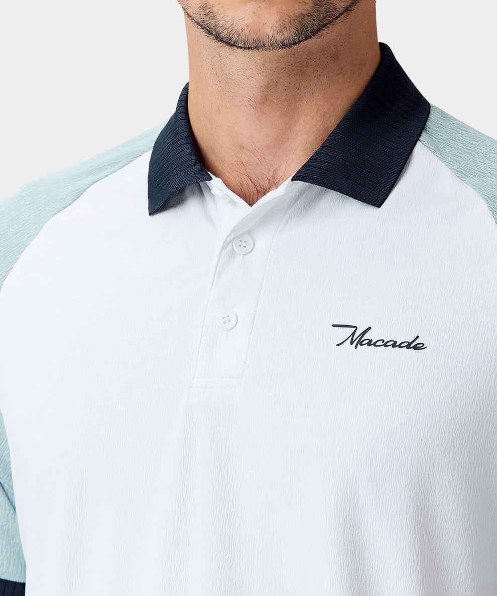 Men's White TR Pro Shirt - Macade Golf