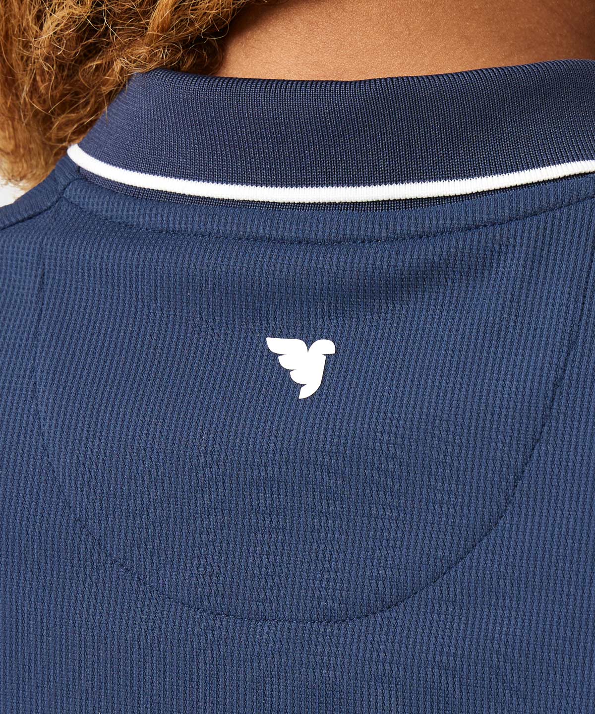 Cora Dark Blue Zip Polo Shirt – Macade