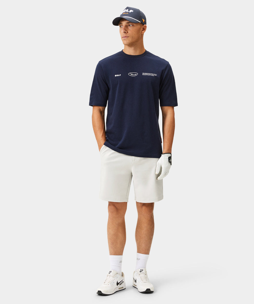 Men's Dark Blue Crossover Tee - Macade Golf