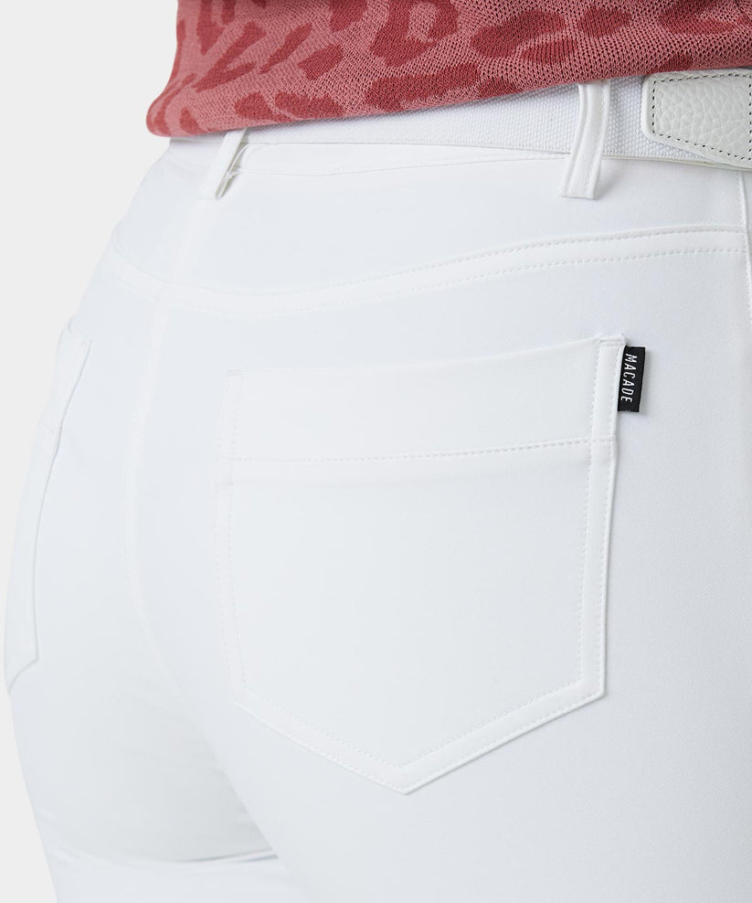 Women's Cara White Lightweight Trouser - Macade Golf
