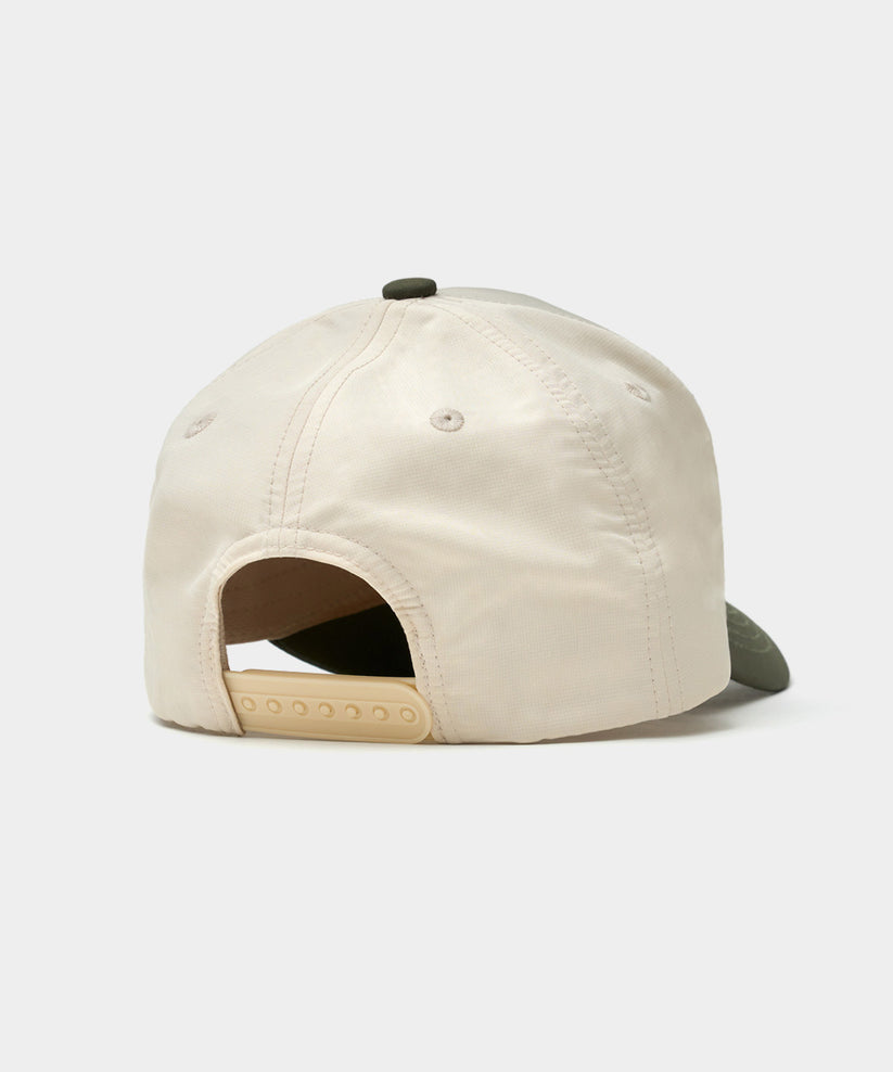 Olive Two-Tone Script Snapback - Macade Golf