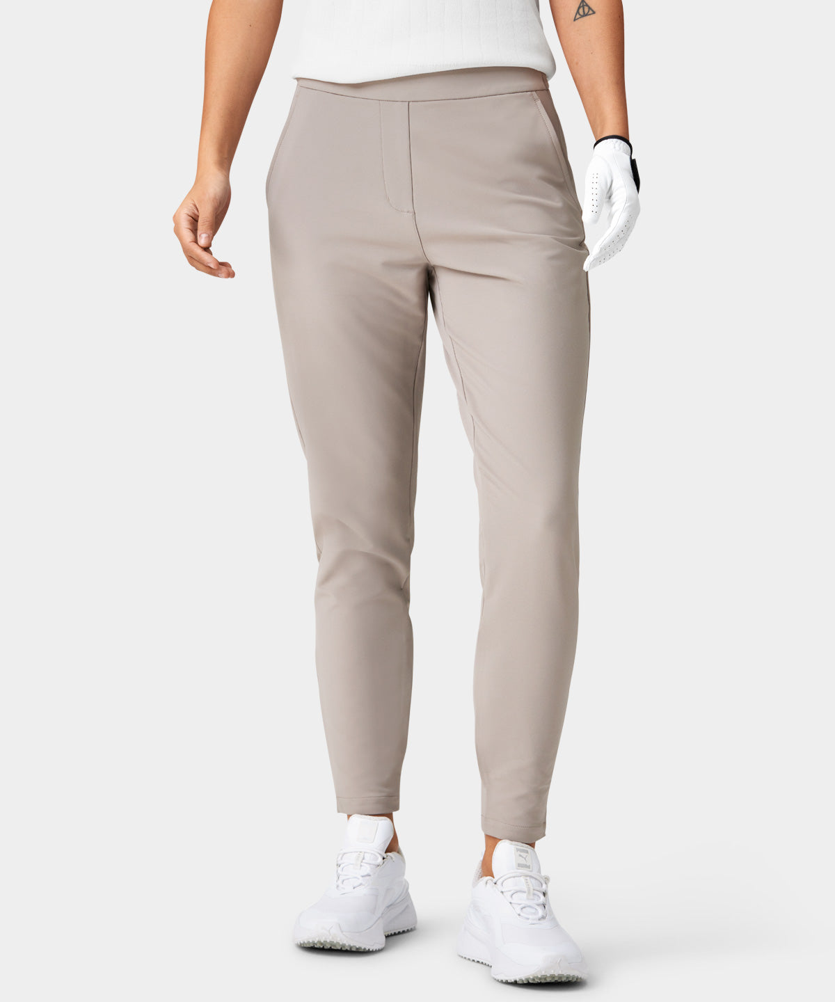 Women's Nora Ash Brown Trouser - Macade Golf